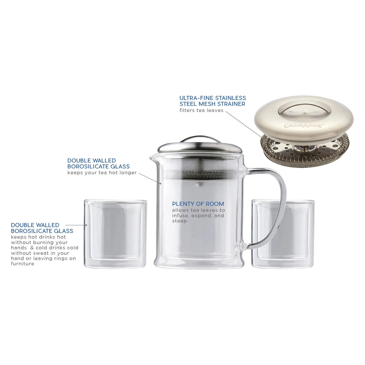 Juego de té para adultos | Blanco con bandeja – The Cultured Cup®